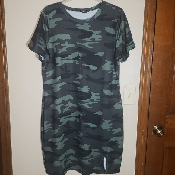 SHEIN | Dresses | Shein Curve Womens Camouflage Dress Size 2xl | Poshmark